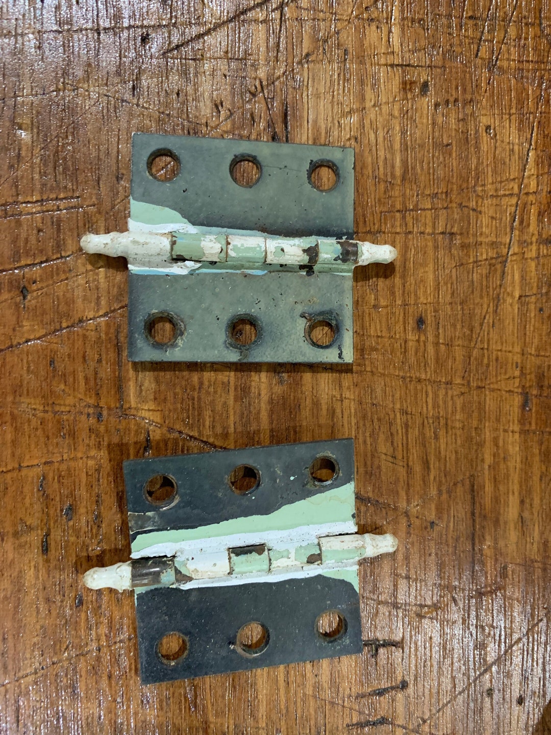 RARE Pair Butt Hinges Salvaged Vintage Hardware 2 3/8h Total 1 3/4”h X ...