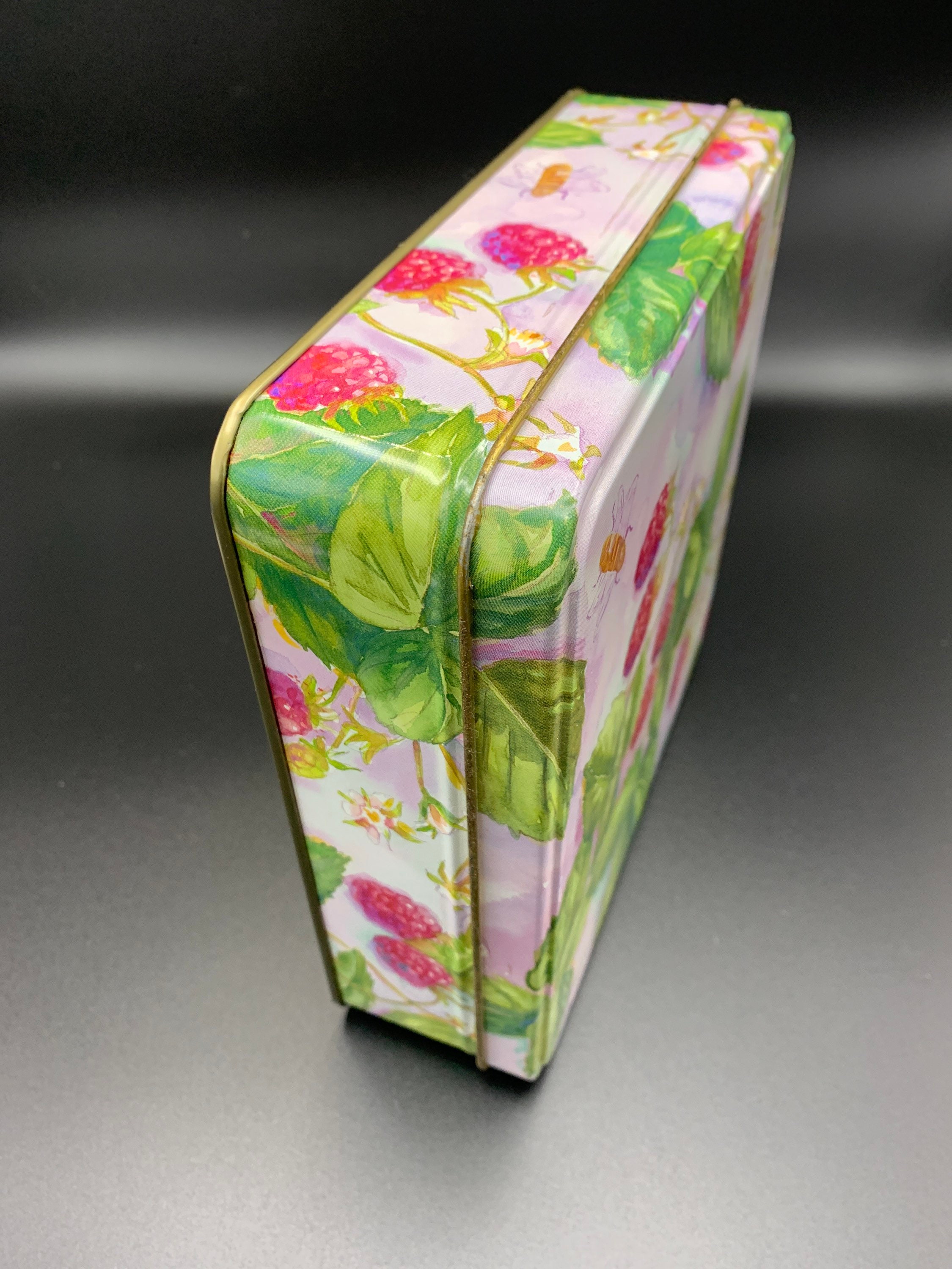 Rare 80s RASPBERRIES TIN CONTAINER Square Collectible 8 1/2 x | Etsy