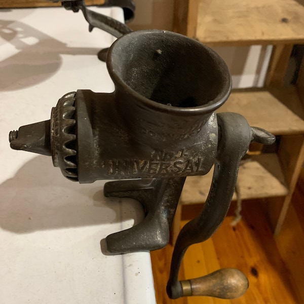 Antique Cast Iron Meat Grinder - Etsy