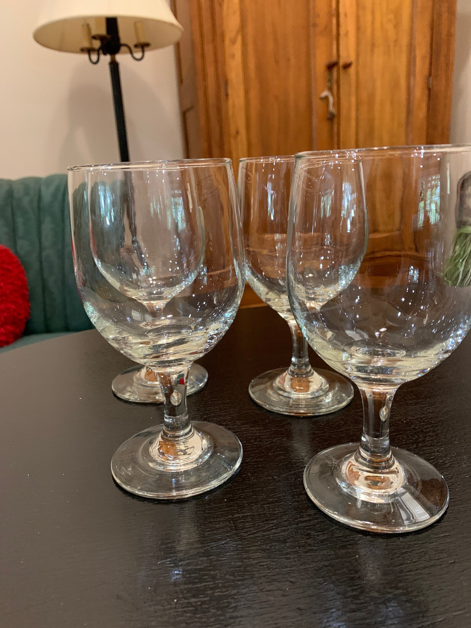 Vintage Set Of 8 Stem Water Glasses 6 14x2 34 Drinks Etsy