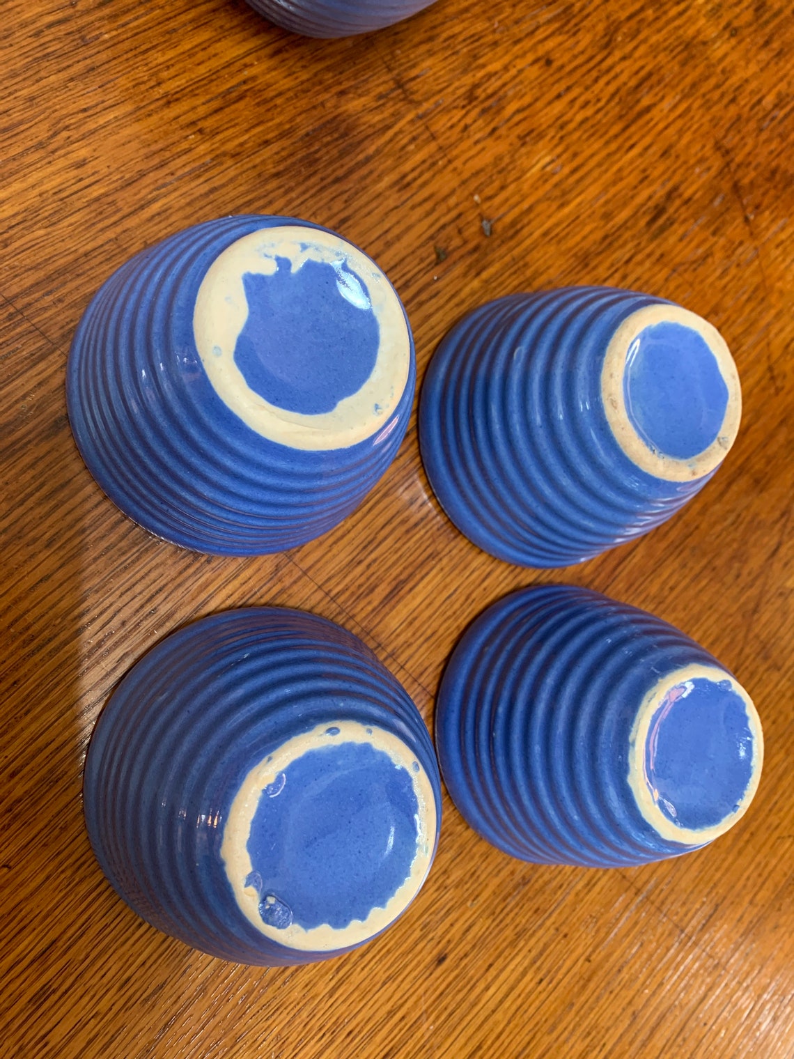 Rare Vintage Bauer Pottery CUSTARD CUP DELPH Blue Hi Fire | Etsy