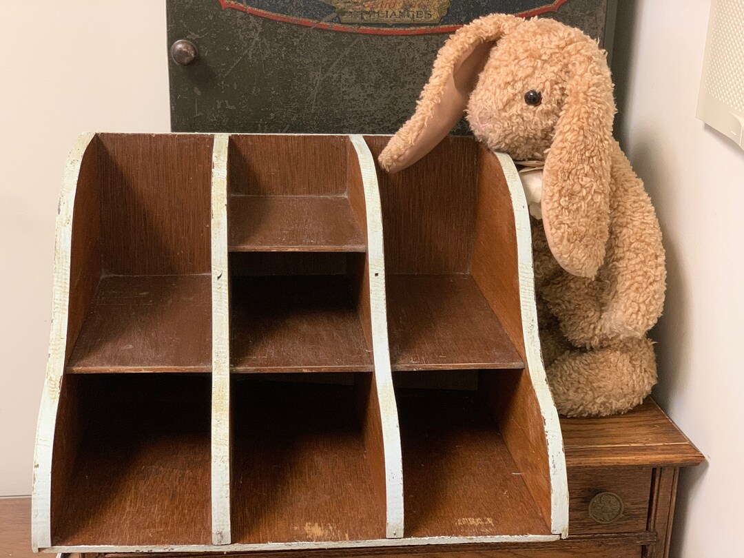 RARE Vintage Divided Wooden Curved Dividers Handcrafted Display 7 ...