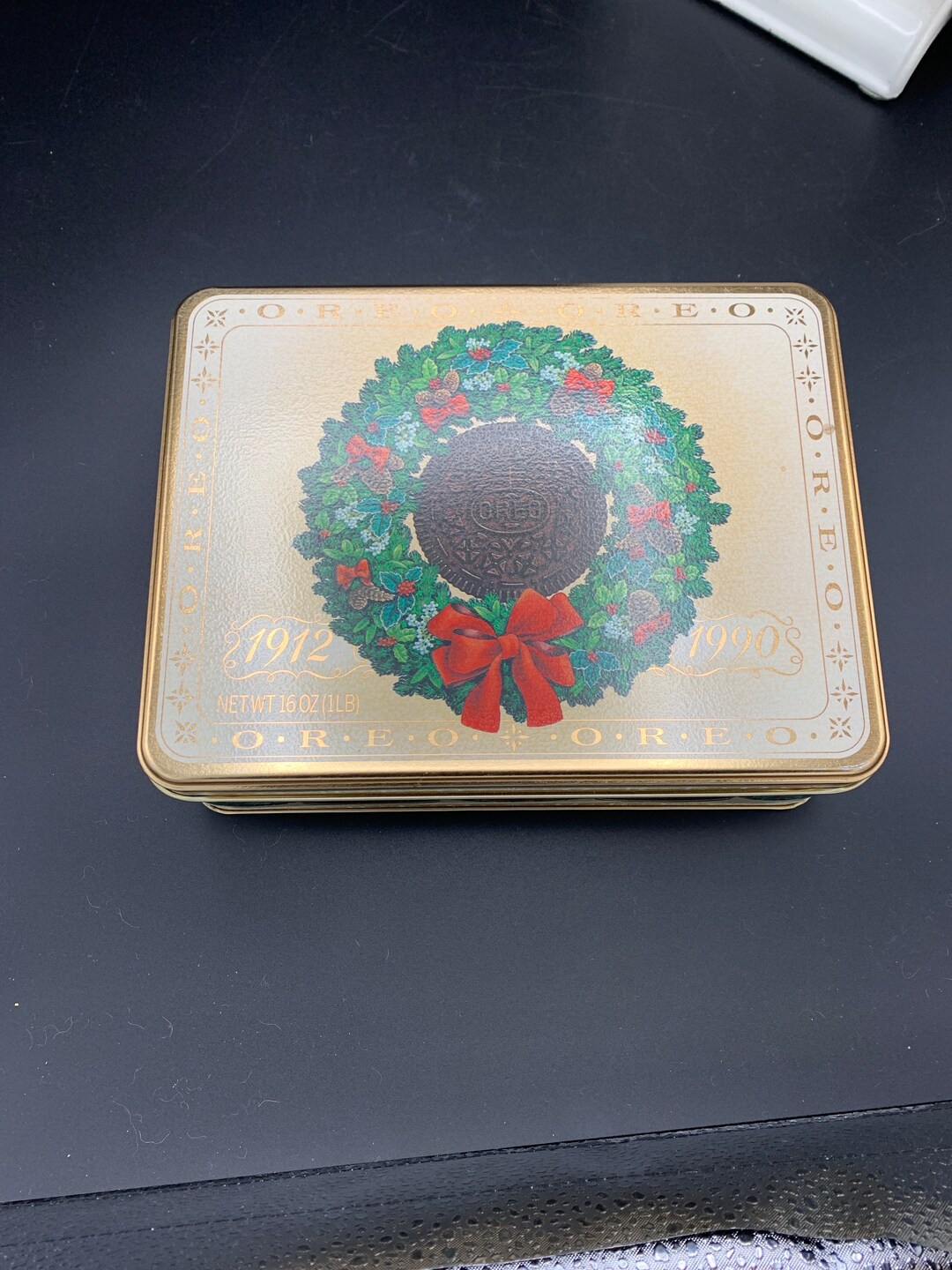 Oreo TIN Holiday 1912-1990 Like New Rectangle 8" X 6 1/4" X 2 1/2" Box ...