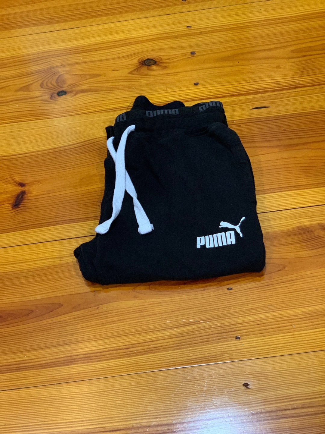 Rare 90s PUMA Sweatpants Track 34" to 40" Puma Logo Elastic High Waist ...