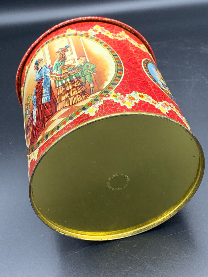 Rare 70s RED TIN VICTORIAN Made in England 5.5 Tall X - Etsy