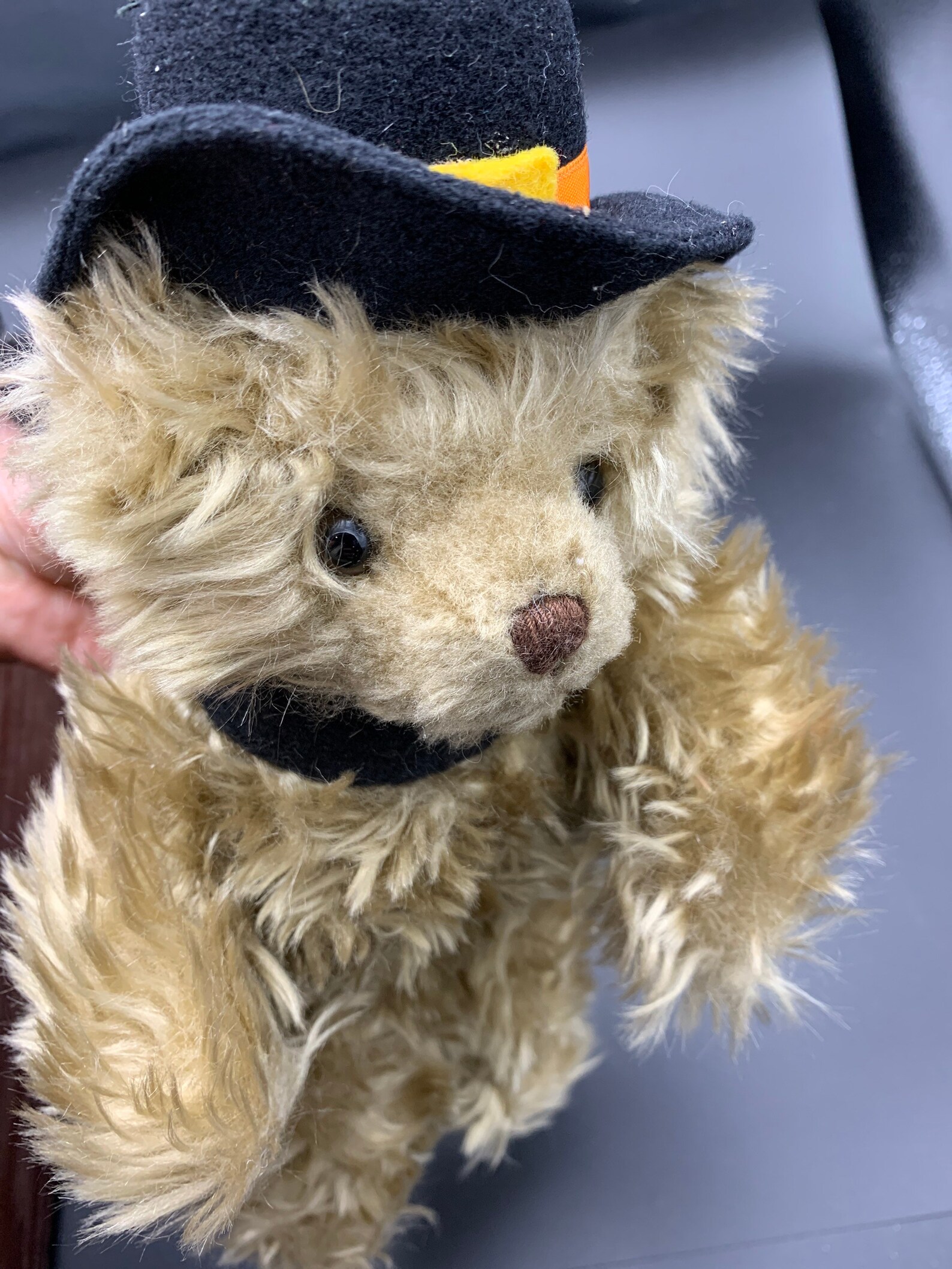 Vintage PLUSH RUSS BERRIE Stuffed Bear Abner Tag; Brown Felt Hat ...