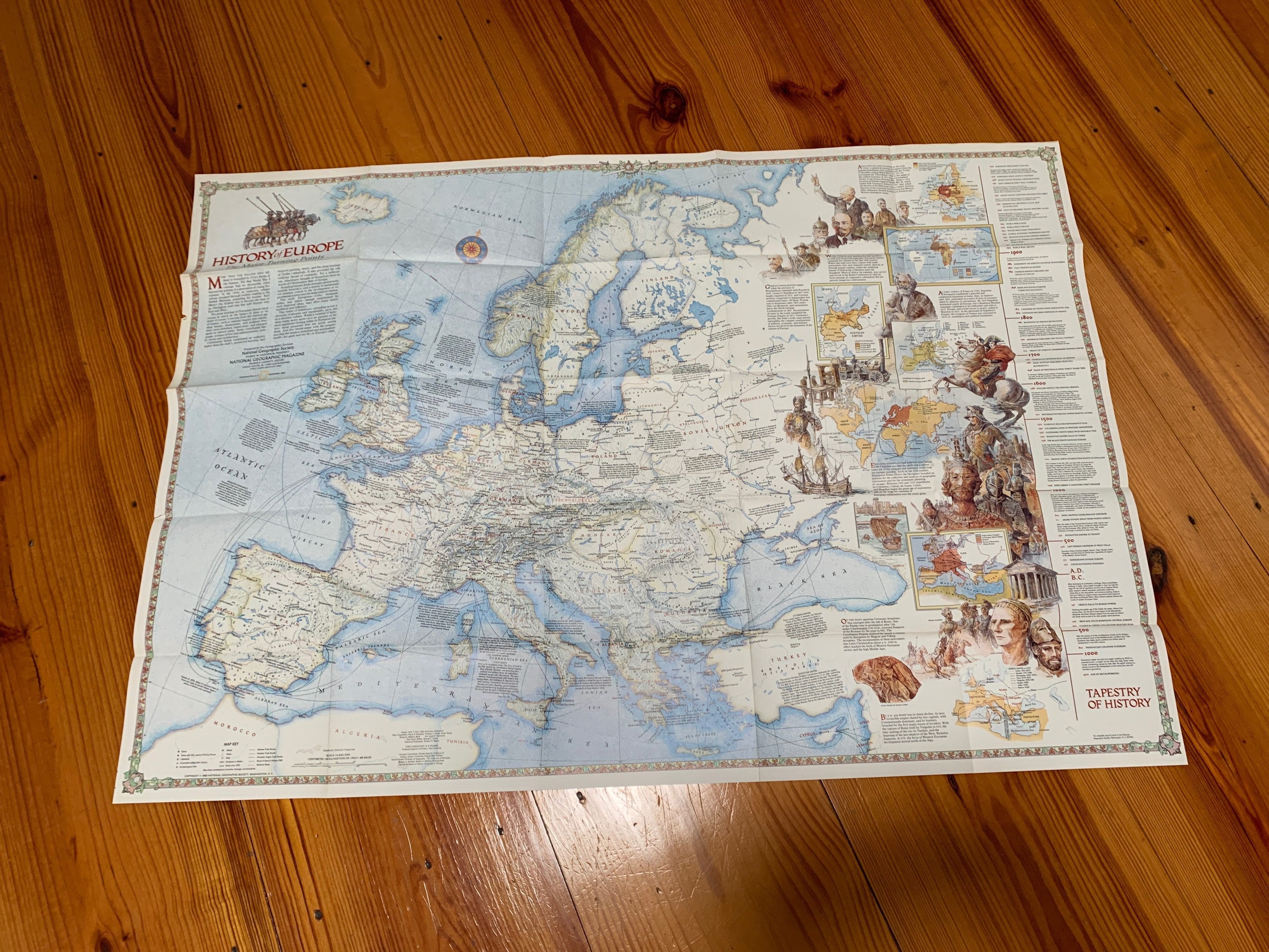 History of Europe Major Turning Points Map/national Geographic ...