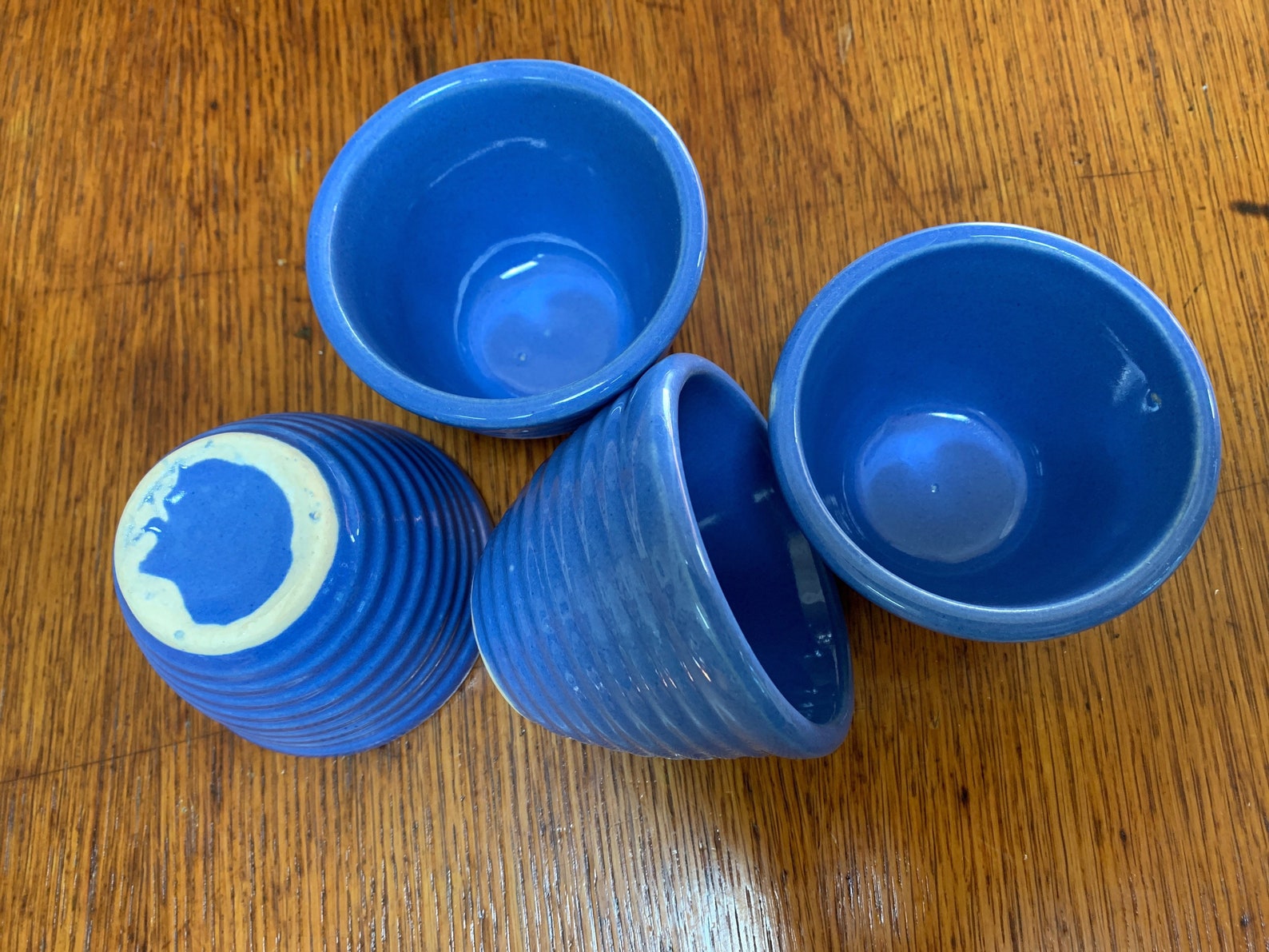 Rare Vintage Bauer Pottery CUSTARD CUP DELPH Blue Hi Fire | Etsy