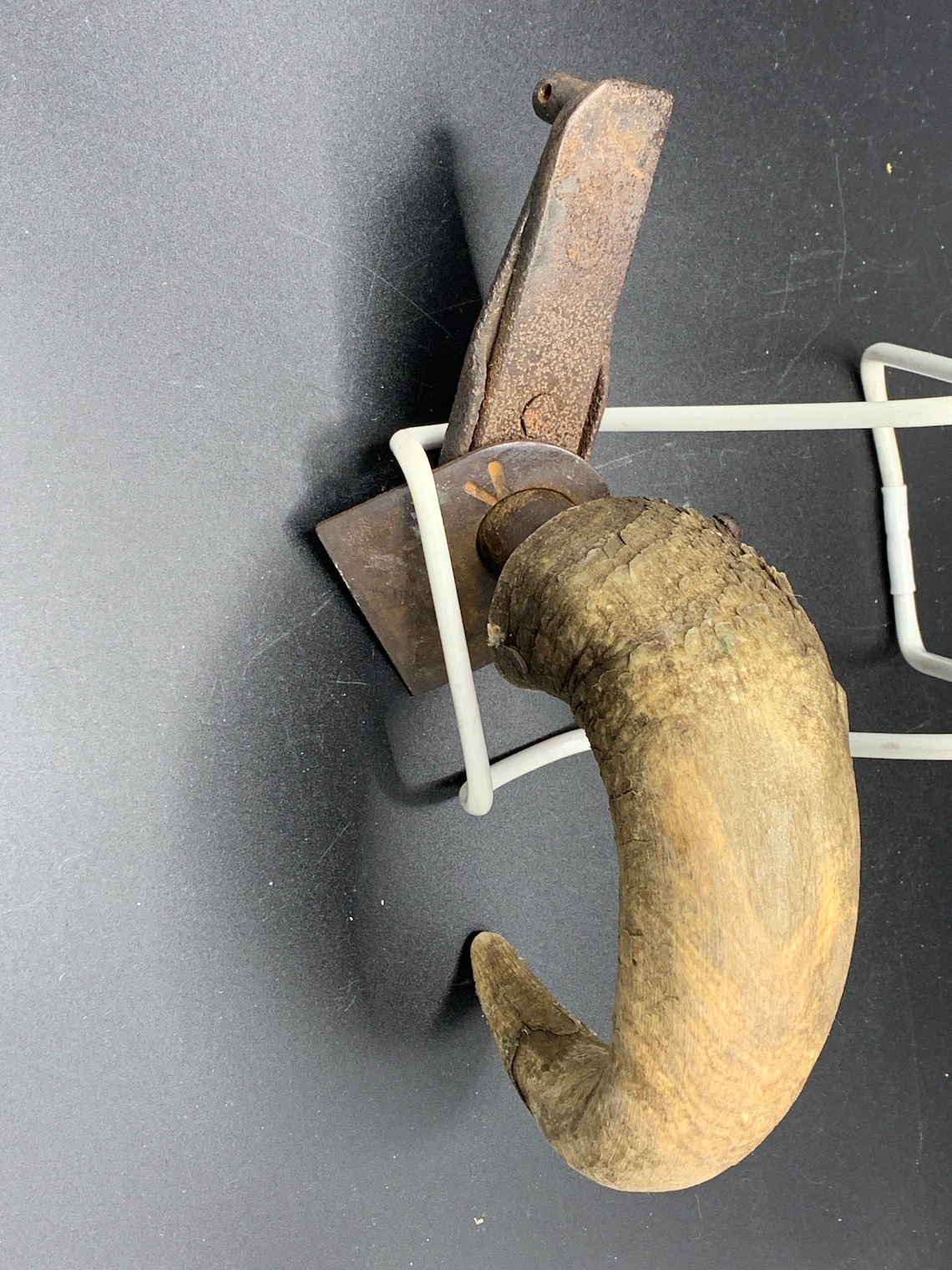 40s RAM HORN Door HANDLE W Iron Works to Attach to Door - Etsy