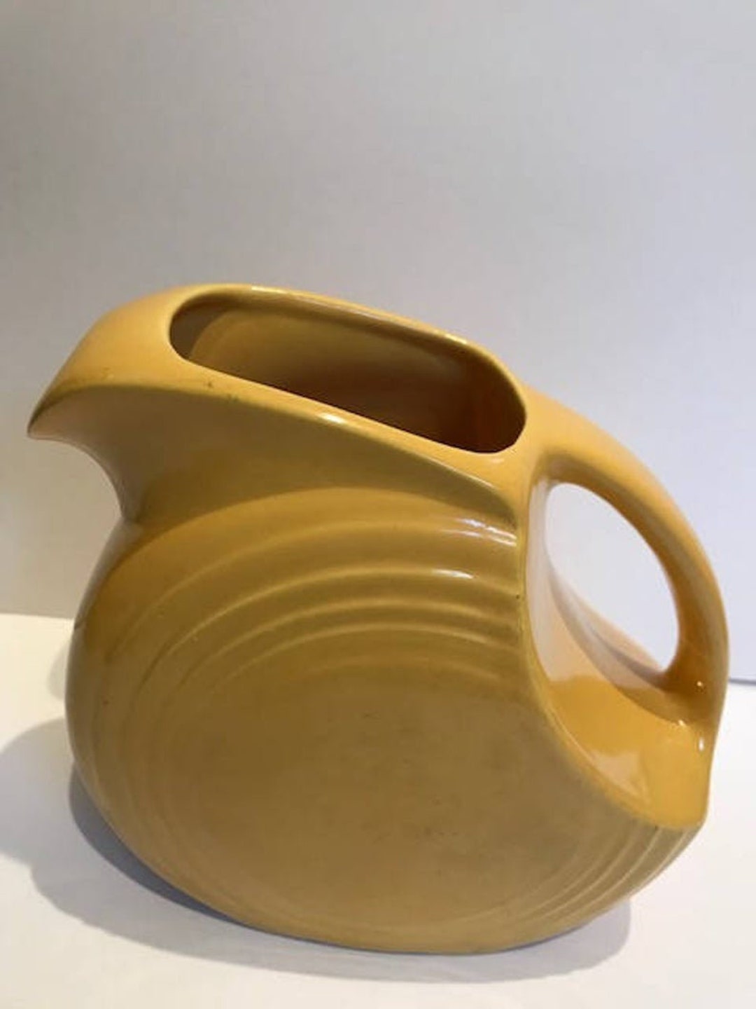 FIESTA WARE YELLOW Pitcher Homer Laughlin Co Pitcher Vintage Original 6 ...