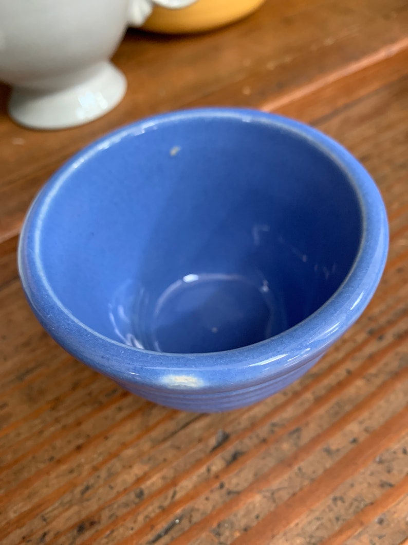 Rare Vintage Bauer Pottery CUSTARD CUP DELPH Blue Hi Fire - Etsy