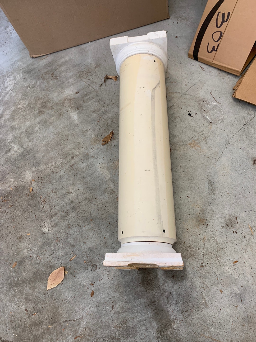 Vintage ROUND PILLAR Building Material 34 1/2”h White 7” Has 9”x9 ...