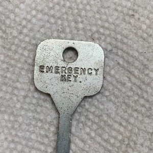 Vintage EMERGENCY KEYS (3) Blank on Back of Each L Shaped Are Each 1 3/ ...