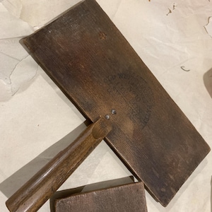 Antique Primitive Whittmore Cotton Cards Pair (2) Lovely Smooth Wood ...