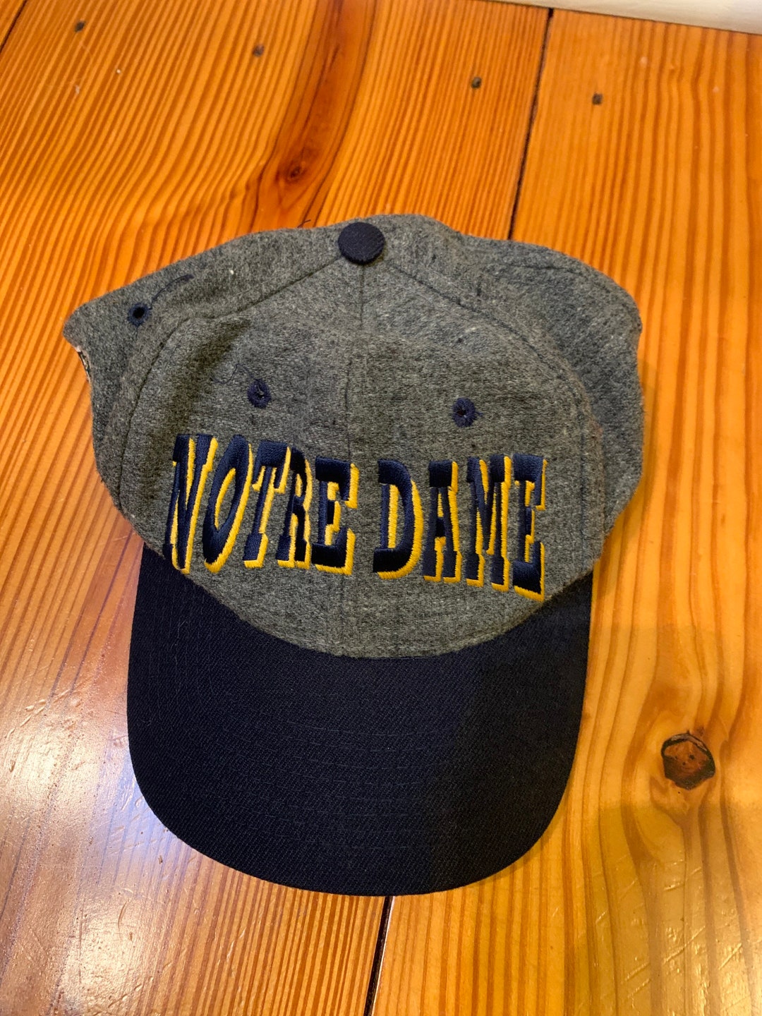 90s NOTRE DAME HAT Cap Authentic Retro Adjustable Baseball Sportswear ...