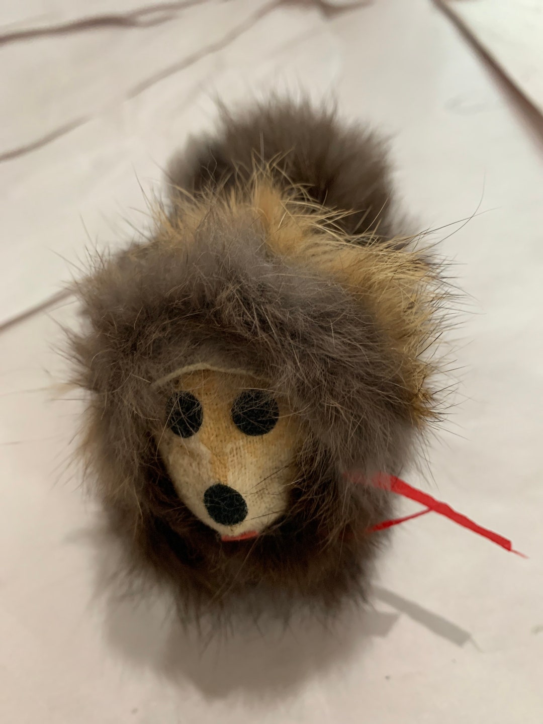 Rare Stuffed Animal 80s Toy Vintage Furry Appears Handcrafted Soft Red ...