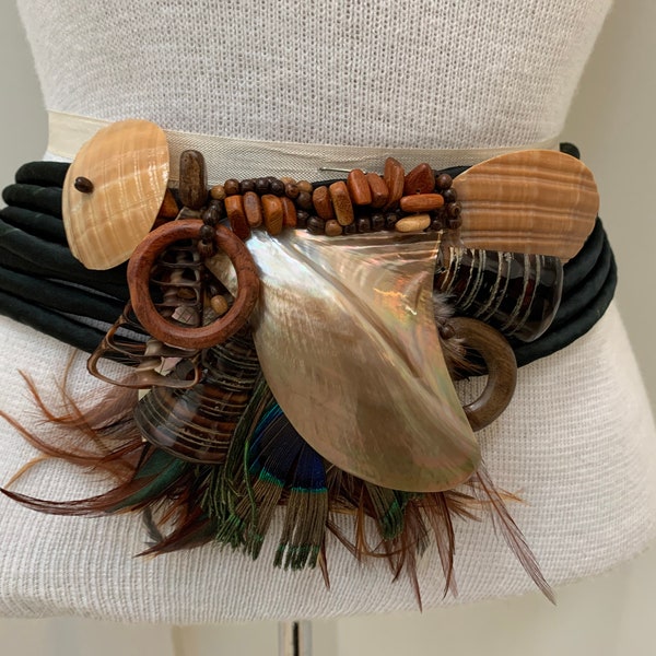 Peacock Feather Belt - Etsy