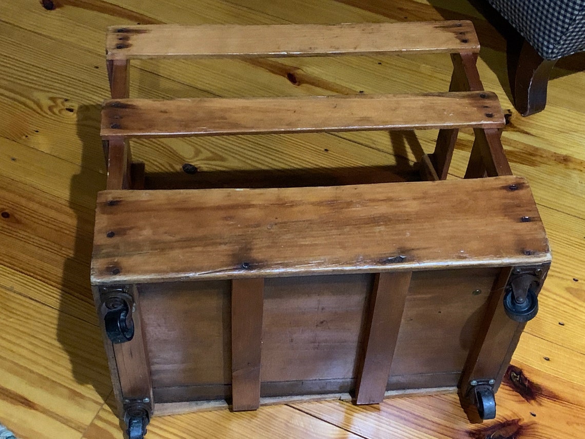 Rare WOOD BOX WHEELS Handcrafted 21 5/8 Long X 13 5/8d X 20 - Etsy