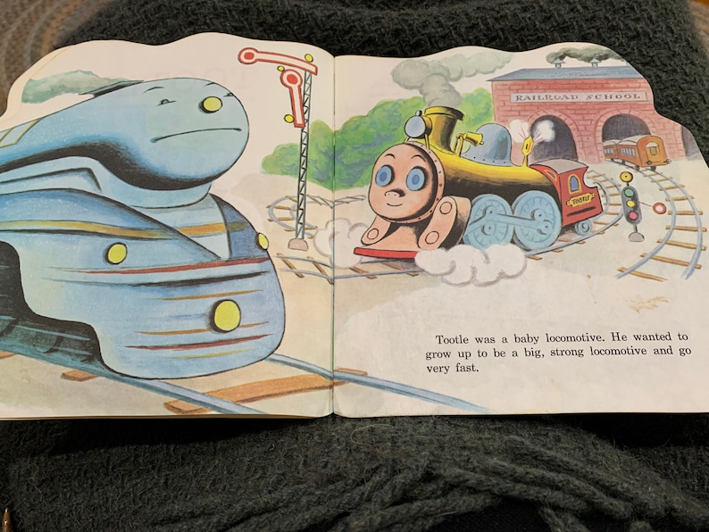 RARE 1979 TOOTLE Golden Shape Book Train Horse Workers Action - Etsy