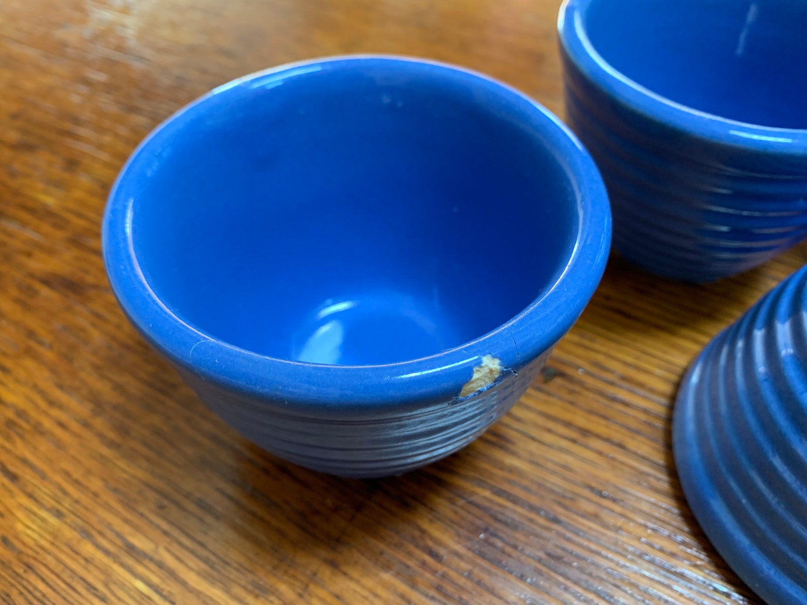 Rare Vintage Bauer Pottery CUSTARD CUP DELPH Blue Hi Fire | Etsy