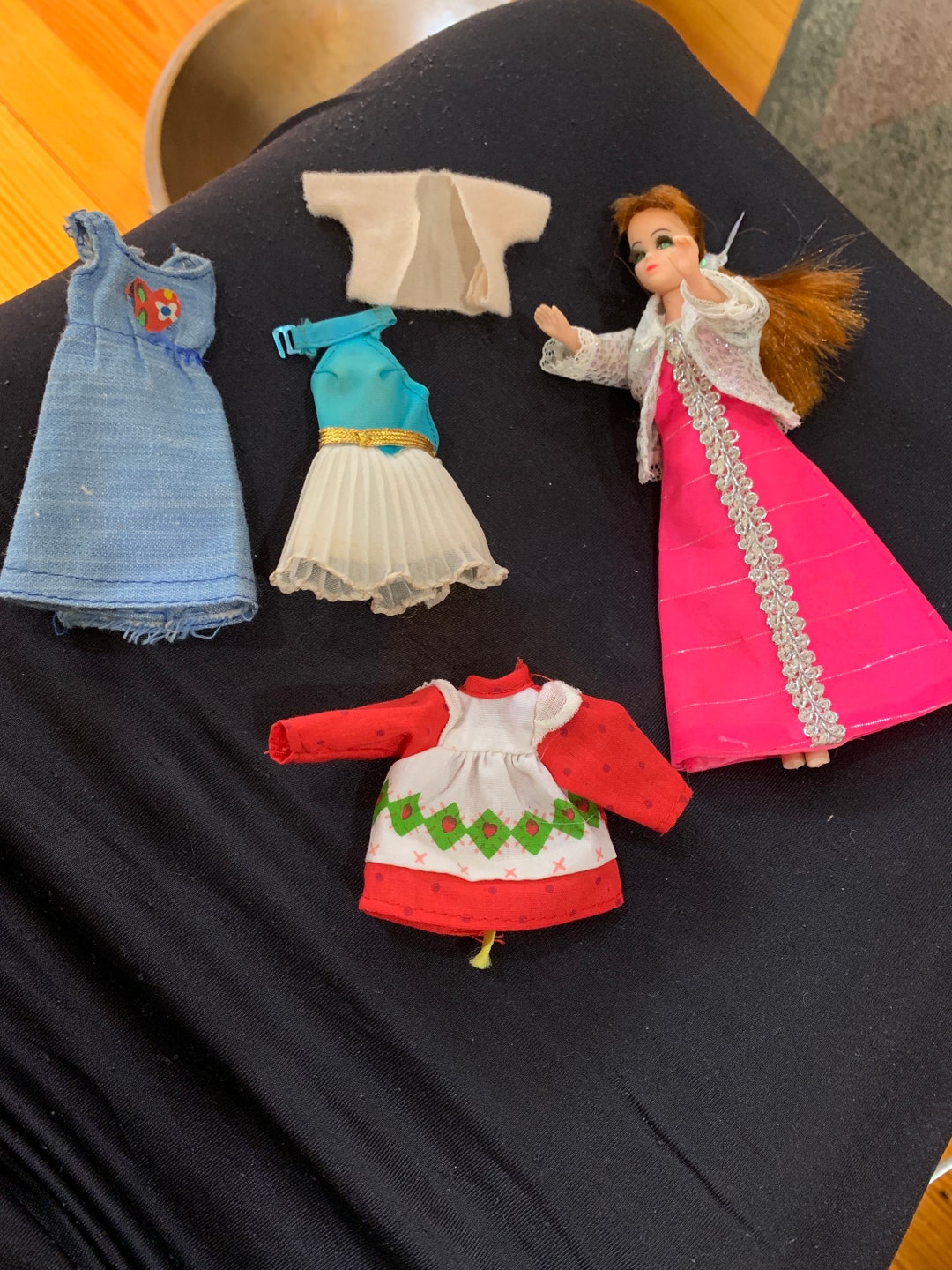 Topper Dawn Gloria and ORIGINAL Clothes 1970 6 1/2"h Doll Auburn/red ...