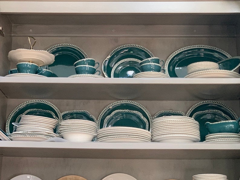 Rare 50s Harkerware Green Corinthian Chesterton W White Vintage Choose ...