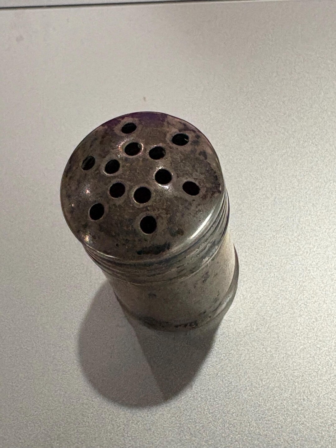 RARE STERLING Salt Shaker Marked ONE Individual Antique Top Screws on ...