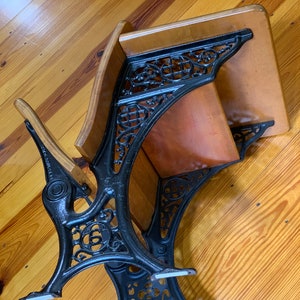 Rare PRIMARY Size DESK SCHOOLHOUSE Cast Iron Solid Pine Marked 1889 ...