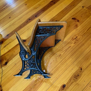 Rare PRIMARY Size DESK SCHOOLHOUSE Cast Iron Solid Pine Marked 1889 ...