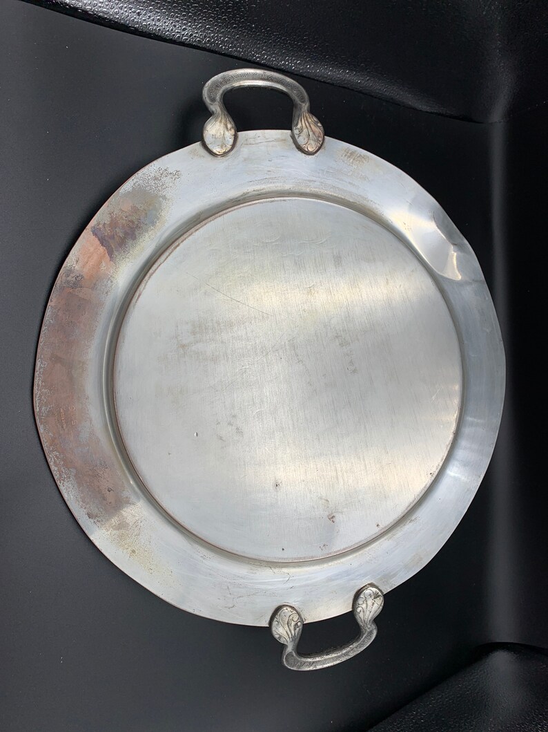 Very Old Silver Plate Silverplate Platter With Handles Heavy | Etsy