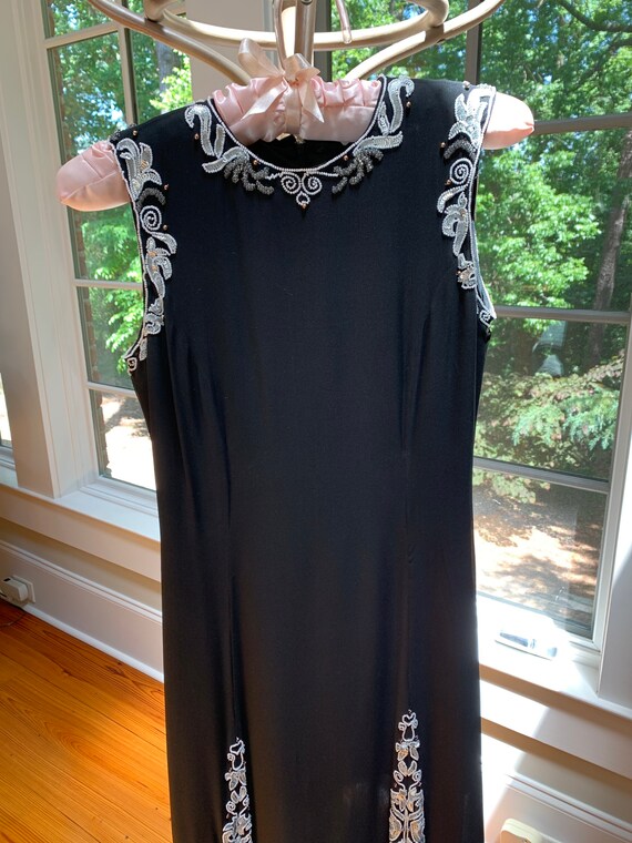 RARE 90s WEDDING PROM Black Dress Elegant Sexy Glam A… - Gem