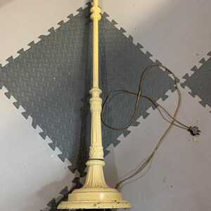 RARE Antique BRIDGE Cast Iron All but Fitting Floor Lamp WORKS Unusual ...