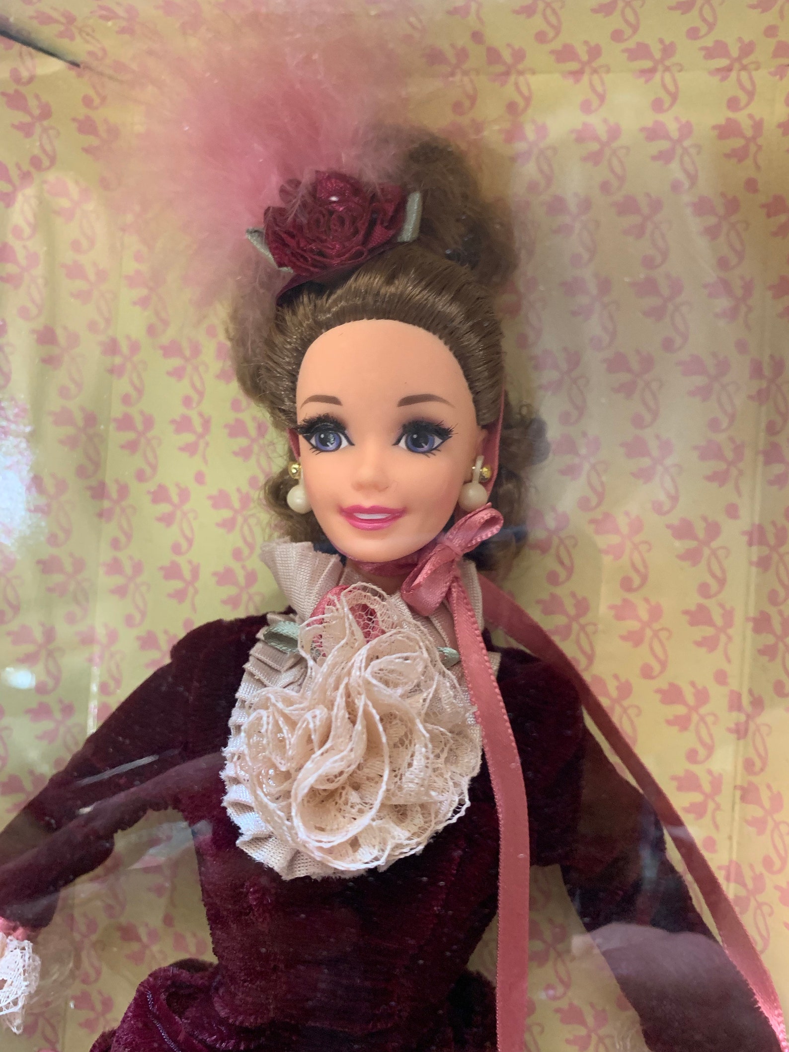 1995 Barbie DOLL Victorian Original Box #4900 Mattel Lady Barbie Brown ...