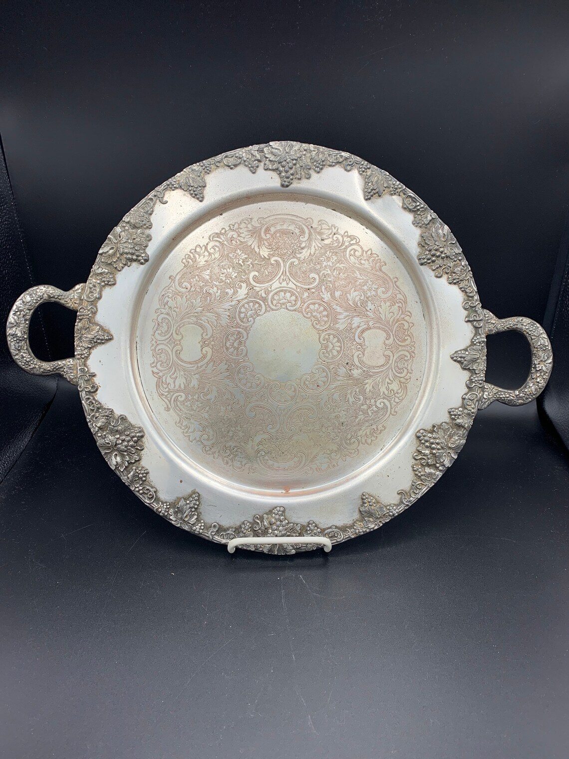 Very Old Silver Plate Silverplate Platter With Handles Heavy | Etsy