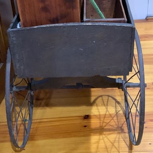 RARE Antique Wooden Wagon Great Display Wood Box 31 1/2” X 15 1/2”d X 6 ...