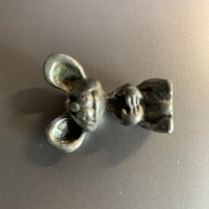 80s Pewter Mouse 1 3/8”h W/some Type Mark Little Dollhouse Animals ...