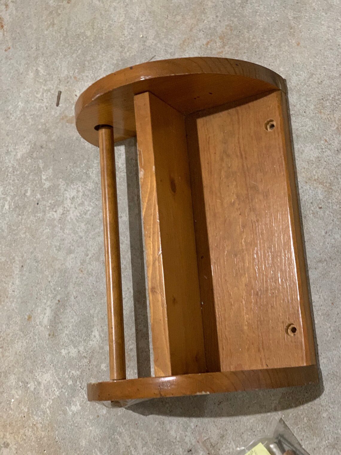 Midcentury 60s WALL RACK Pine WOODEN Handcrafted Solid W Screws & Wood ...