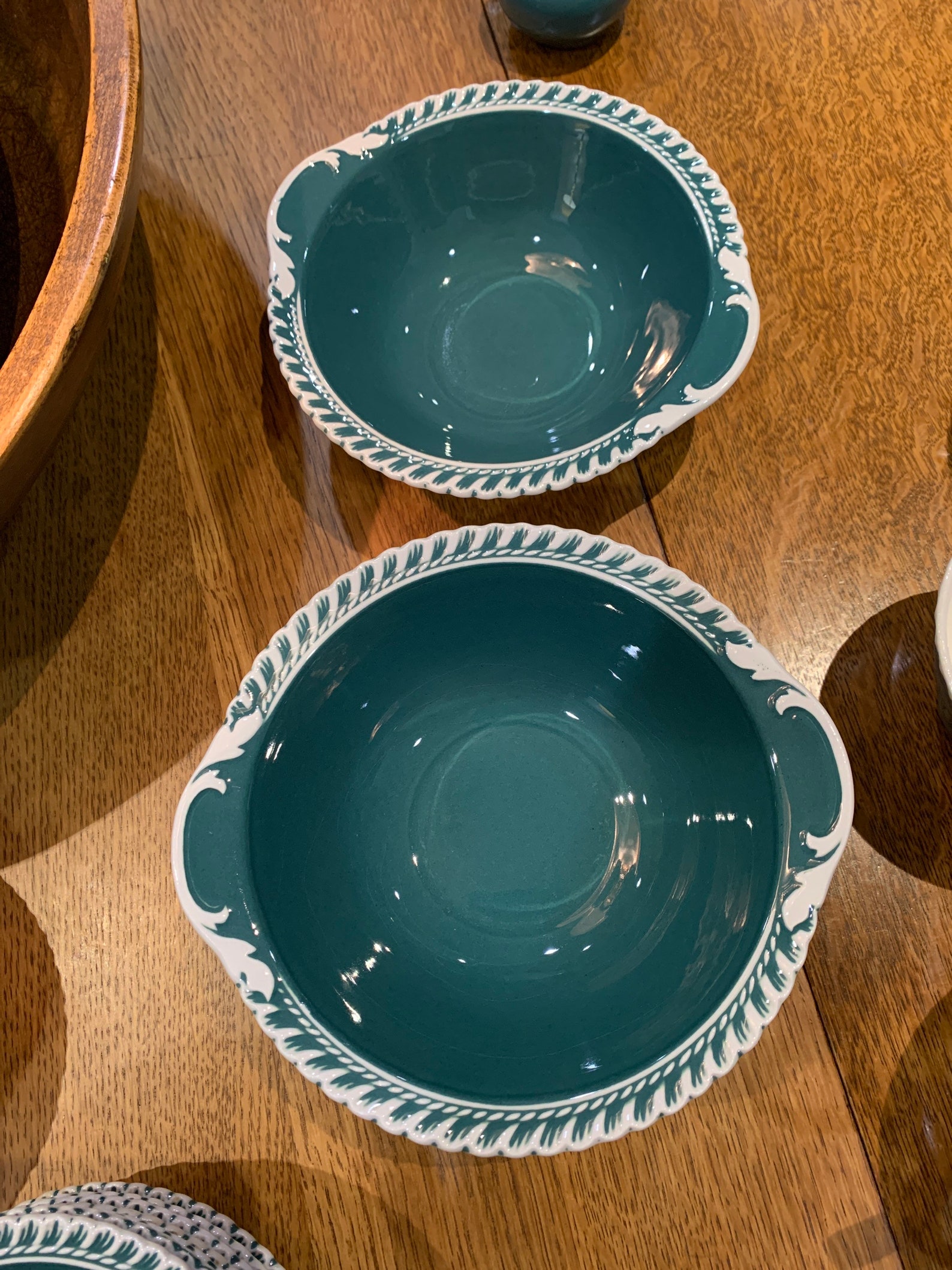 Rare 50s Harkerware Green Corinthian Chesterton W White Vintage Choose ...