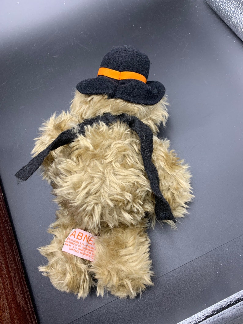 Vintage PLUSH RUSS BERRIE Stuffed Bear Abner Tag; Brown Felt Hat ...