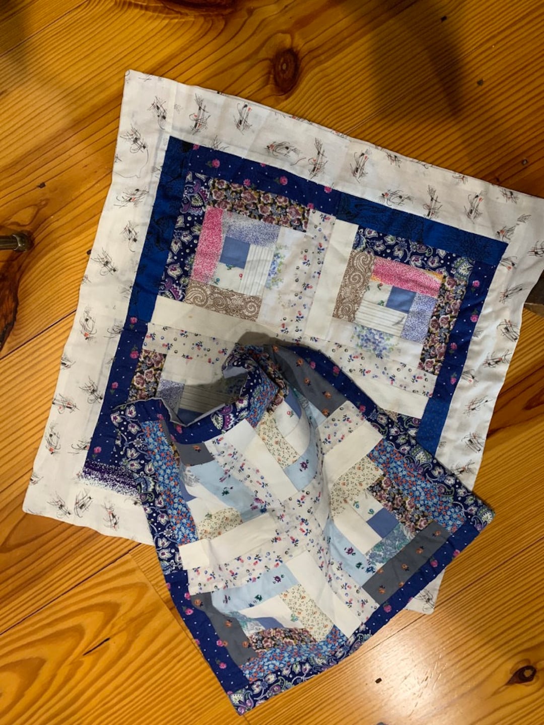 70s Calico PATCHWORK QUILT Shams Cover Coordinated Choose Size/style ...