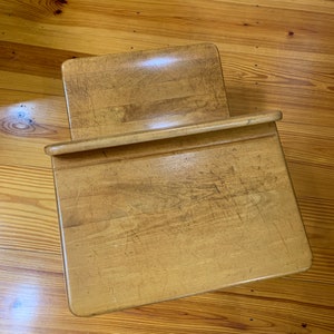 Rare PRIMARY Size DESK SCHOOLHOUSE Cast Iron Solid Pine Marked 1889 ...