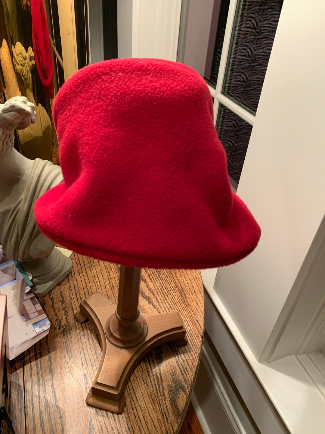 90s BRIM HAT RED Janska Polartec Winter Gift It Vintage Clothing Warm ...