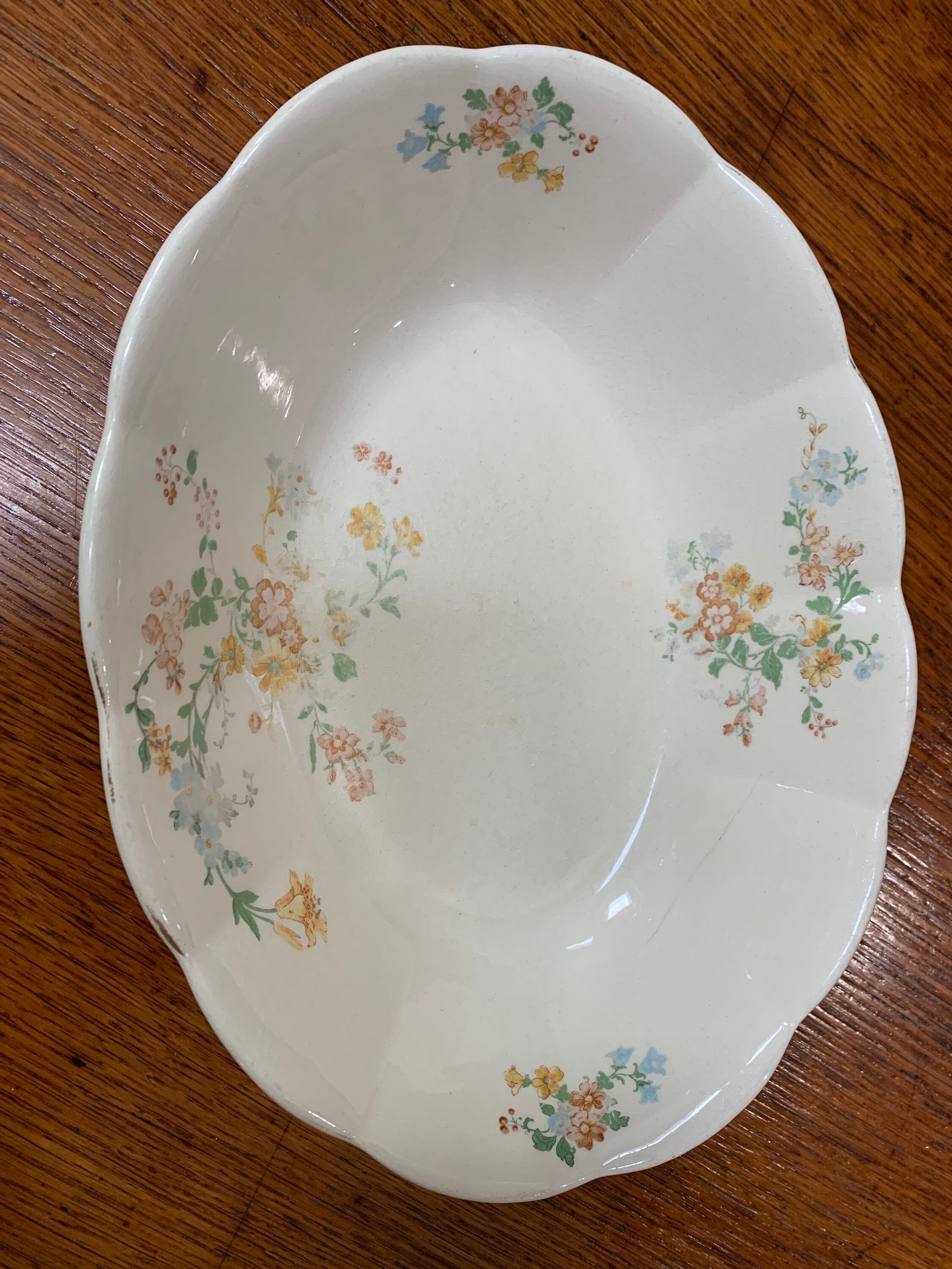 RARE W.S. George Ivory Oval Serving Dish Marked 482D 7 3 | Etsy