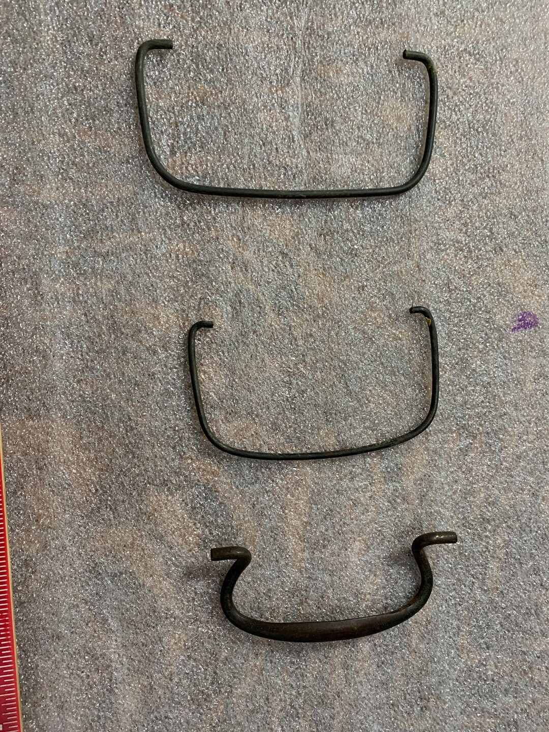 ANTIQUE DRAWER HARDWARE Lot of 3 Wire Handles Metal Bales for Drawer ...
