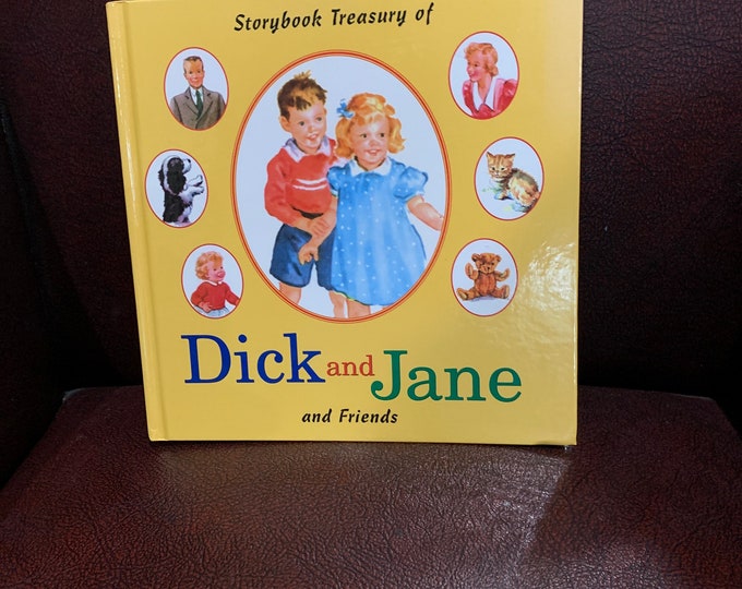 Vintage Dick and Jane Book Yellow Storybook Treasury of Dick and Jane ...