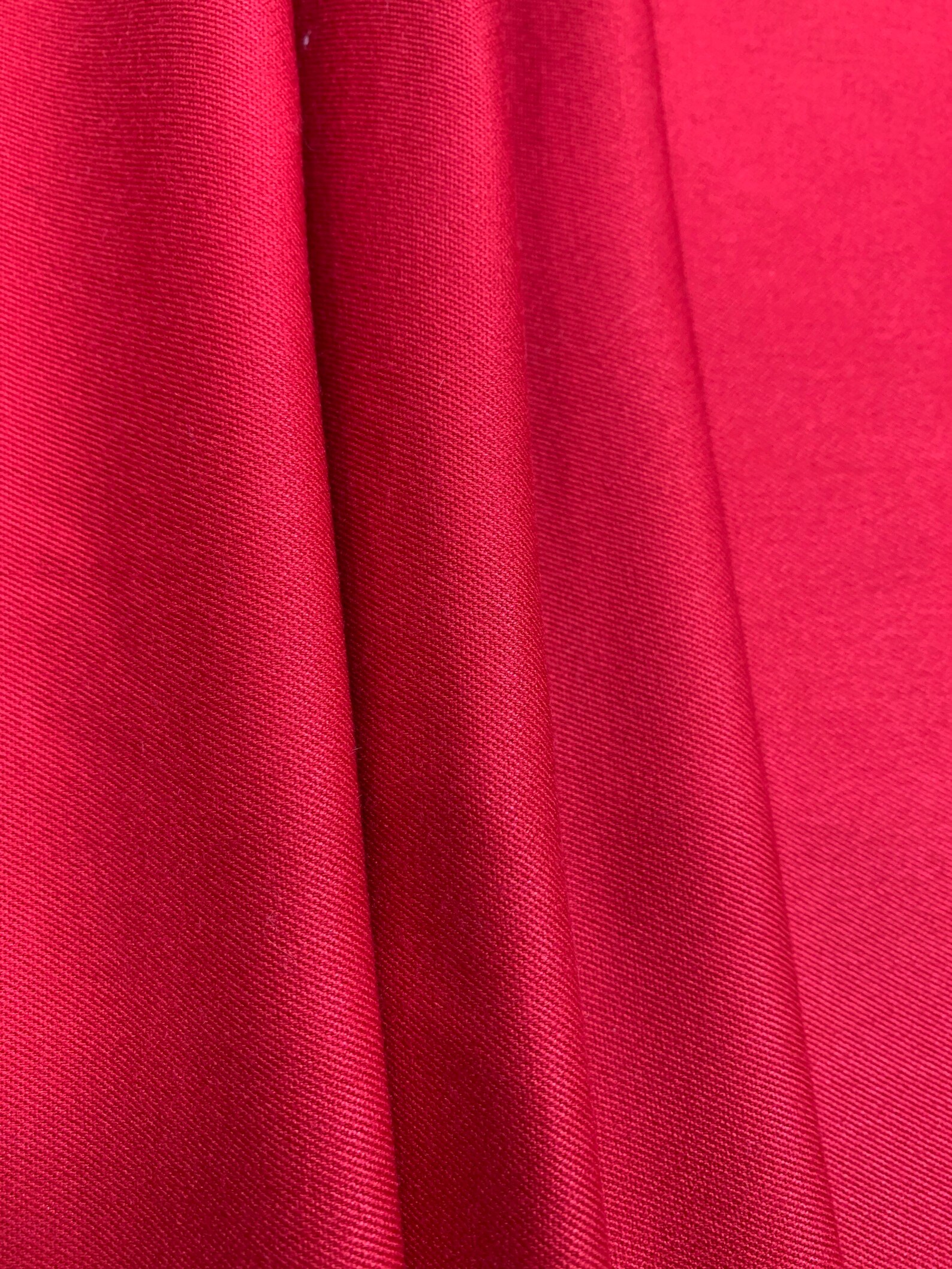 Vintage RED STRETCH TWILL Soft Fabric 40 Long X 56wide - Etsy