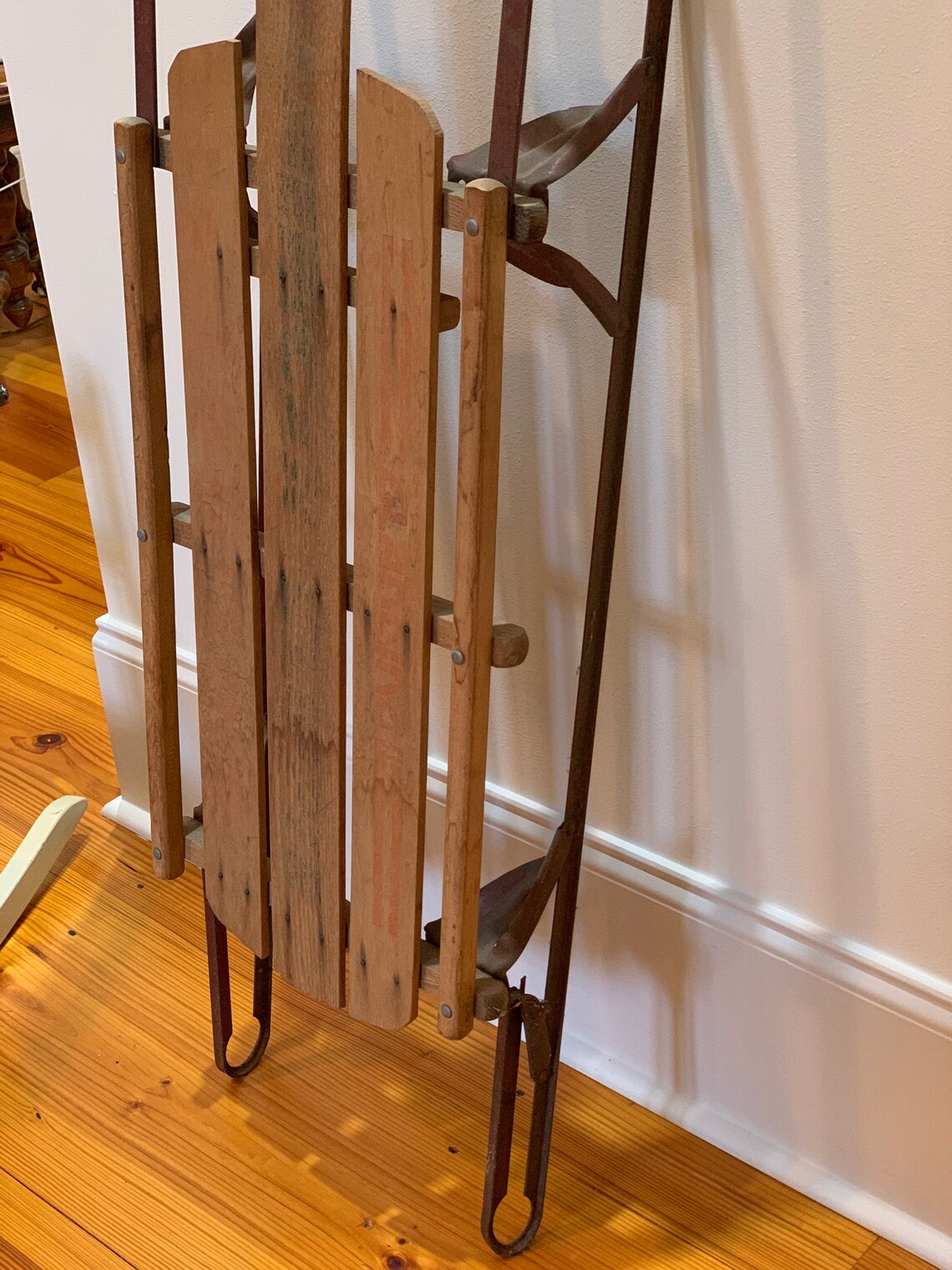 Vintage Western Clipper Snow SLED Wood & Metal - Etsy