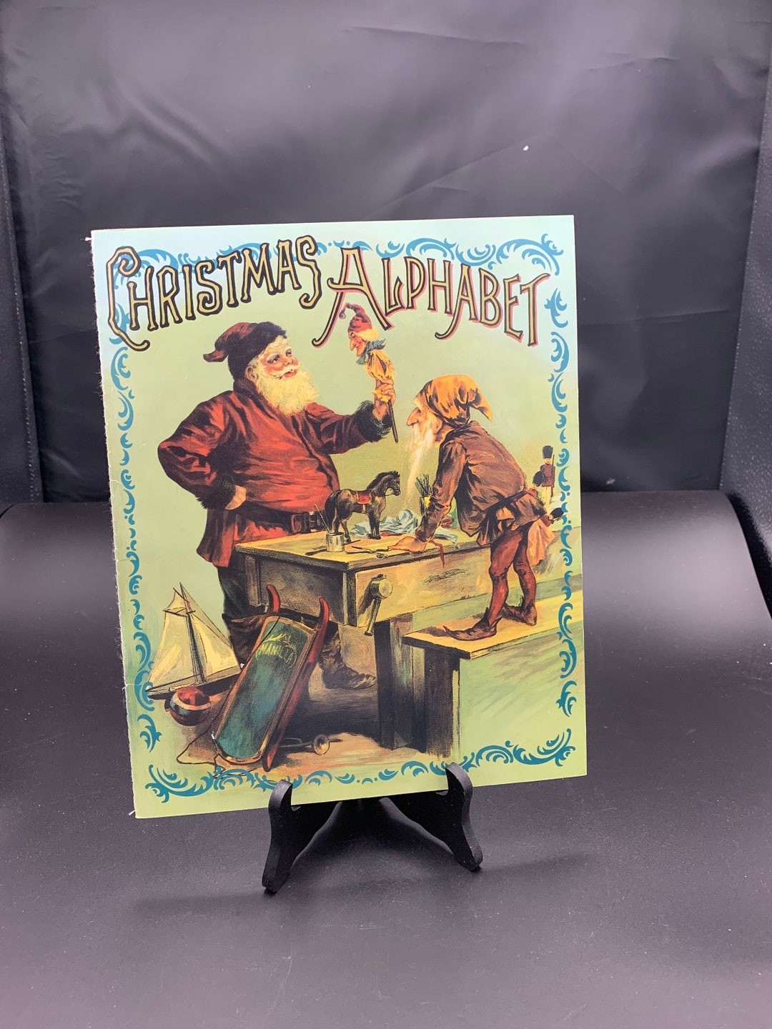 RARE Book 1995 CHRISTMAS Alphabet Beautifully Illustrated B Shackman ...