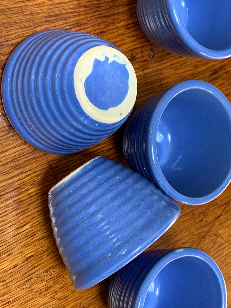 Rare Vintage Bauer Pottery CUSTARD CUP DELPH Blue Hi Fire - Etsy