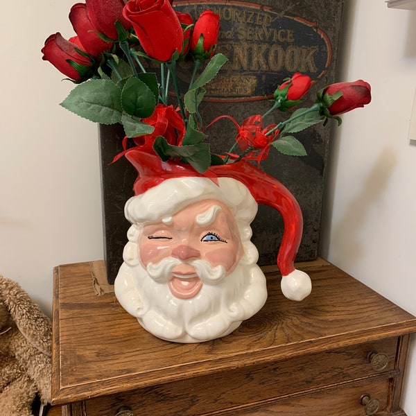 Santa Vase - Etsy